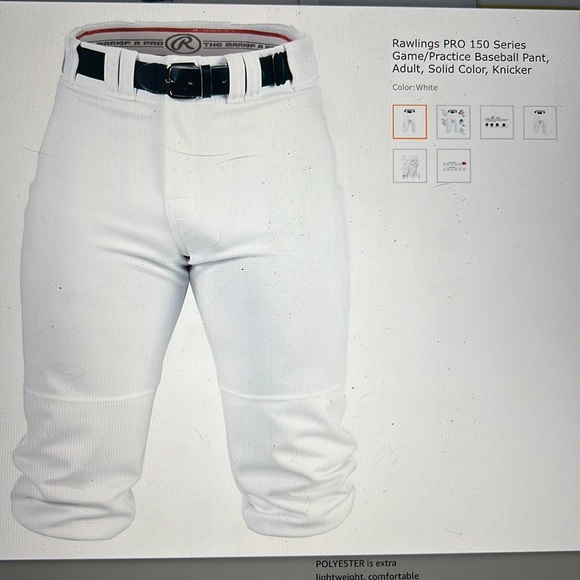 Rawlings | Pants | Rawlings Pro Knicker Pants | Poshmark